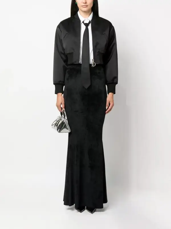 Gcds Velvet Maxi Skirt