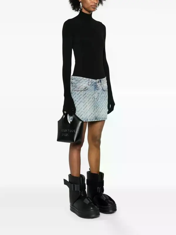Balenciaga Cracked Texture Tote Bag - Black