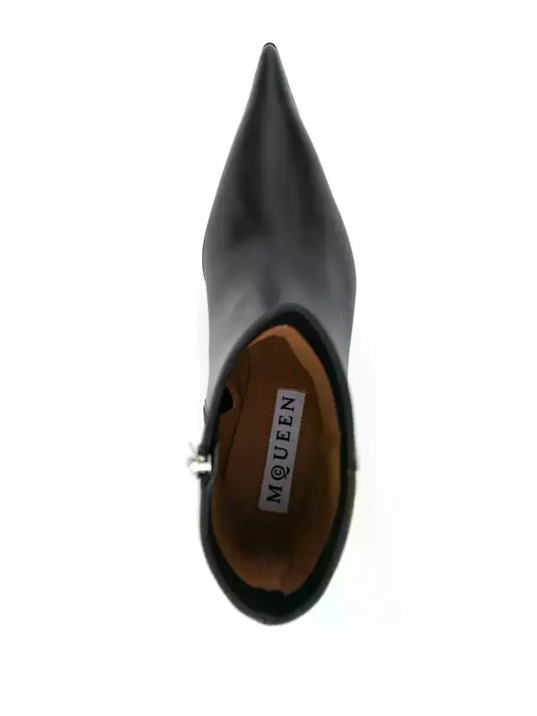 Alexander McQueen 80mm Leather Ankle Boots