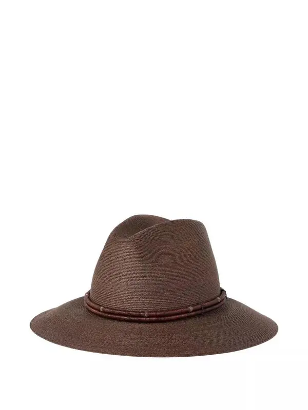 Brunello Cucinelli Jewel-piece Hat - Brown