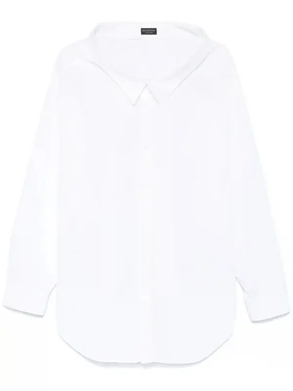 Balenciaga Cotton Poplin Off-shoulder Shirt