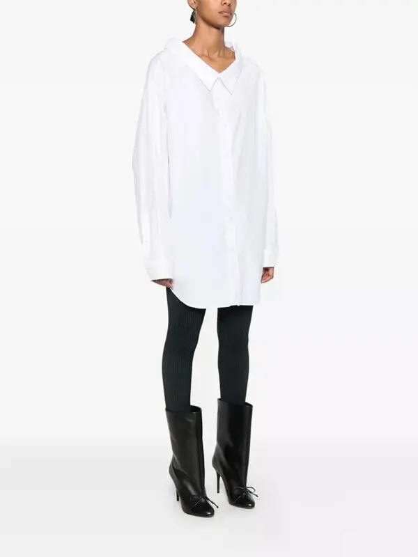 Balenciaga Cotton Poplin Off-shoulder Shirt
