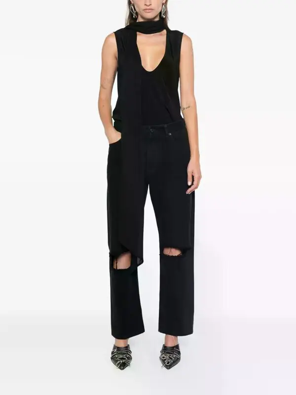 Balenciaga Distressed Straight-leg Jeans