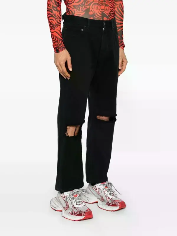 Balenciaga Distressed Straight-leg Jeans