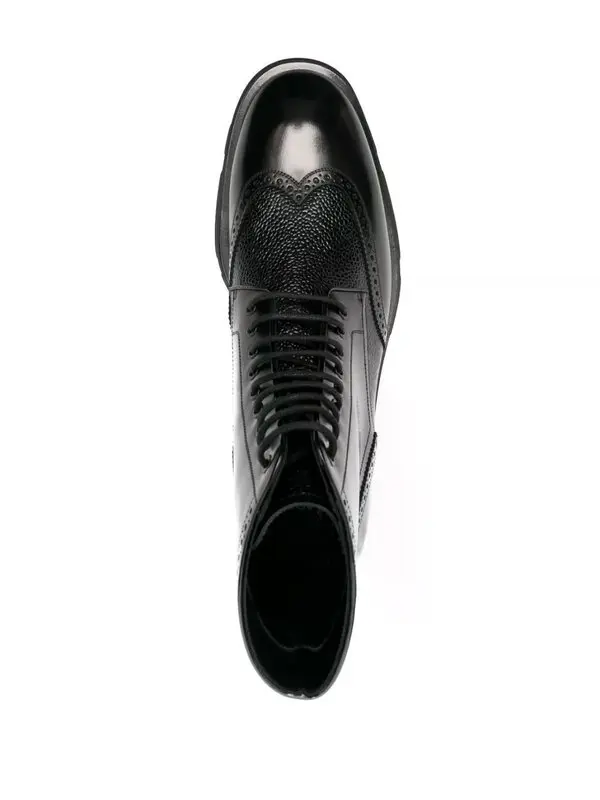 Alexander McQueen Textured Lace-up Boots