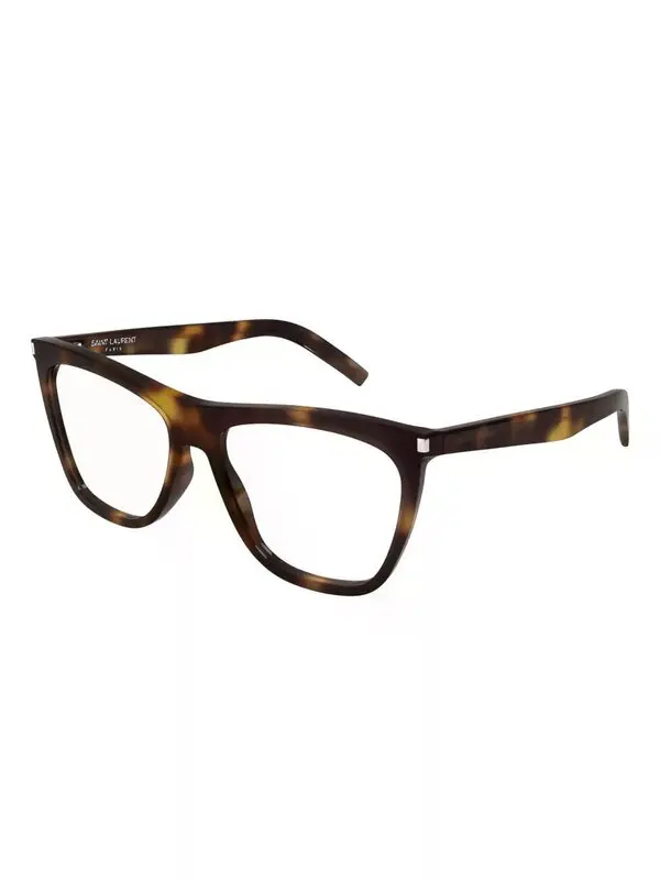 Saint Laurent Wayfarer-frame Glasses - Brown