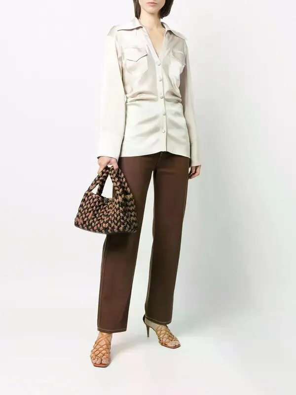 Nanushka Woven Top-handle Tote