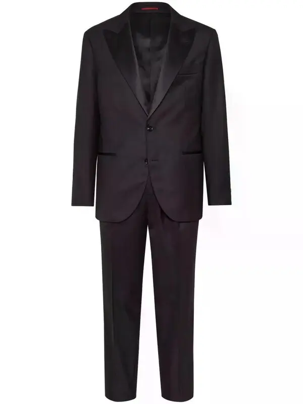 Brunello Cucinelli Single-breasted Wool Suit - Black