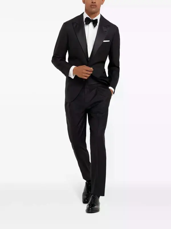 Brunello Cucinelli Single-breasted Wool Suit - Black