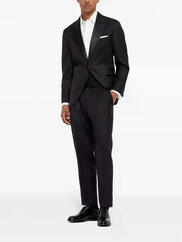 Brunello Cucinelli Single-breasted Wool Suit - Black
