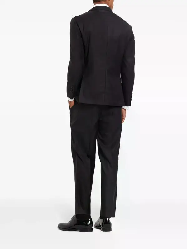 Brunello Cucinelli Single-breasted Wool Suit - Black