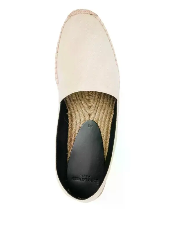 Saint Laurent Logo-embroidered Espadrilles - Neutrals