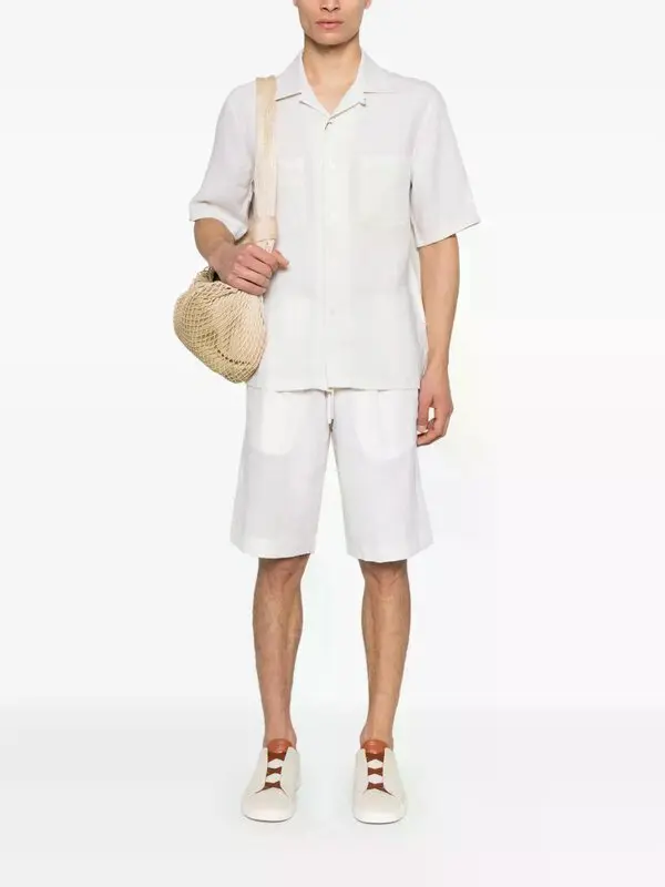 Herno Linen Shorts - Neutrals