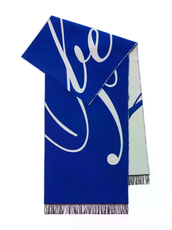 Burberry Logo Intarsia-knit Wool-blend Scarf