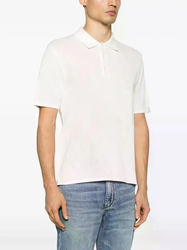 Rag & Bone Harvey Ribbed-knit Polo Shirt