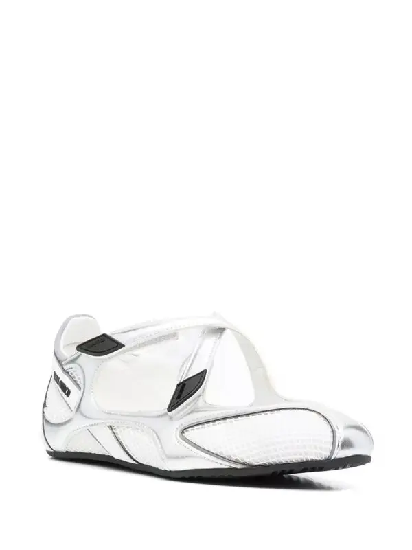 Attico Nomad Ballerina Flats - Silver