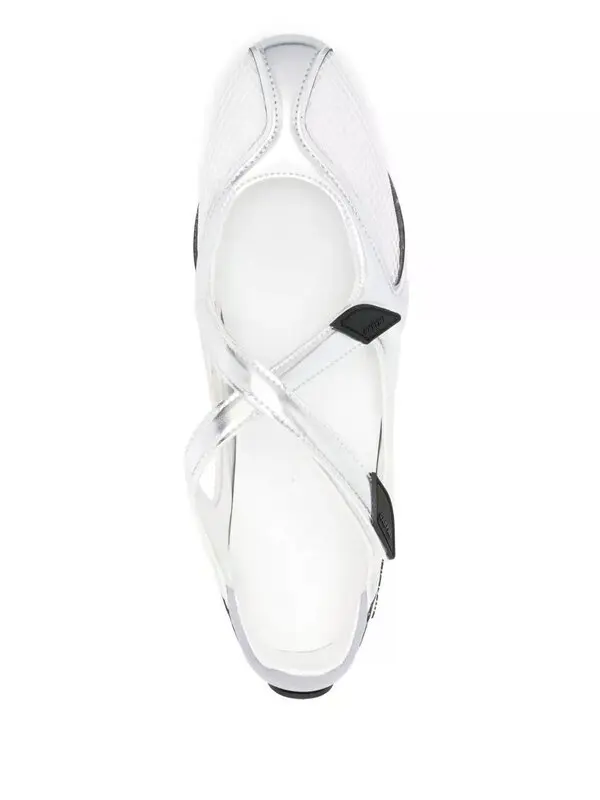 Attico Nomad Ballerina Flats - Silver