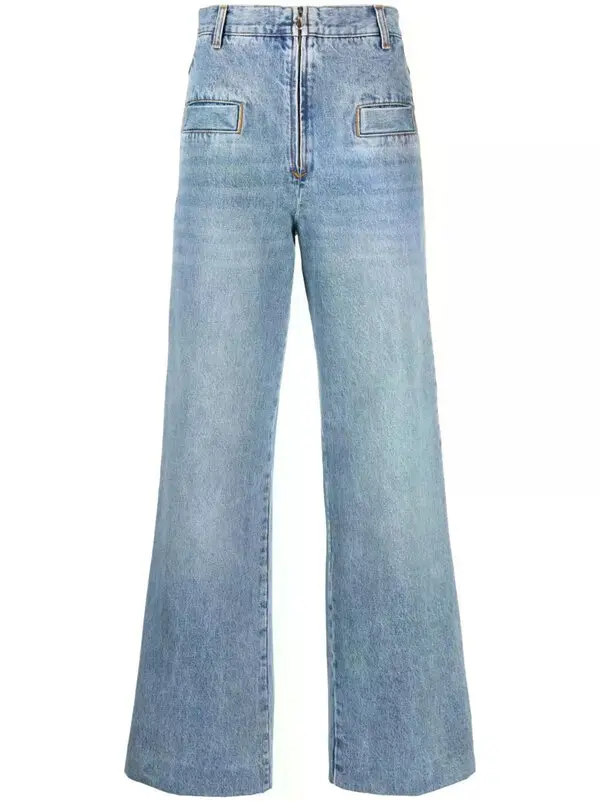 Sandro High-waisted Wide-leg Jeans