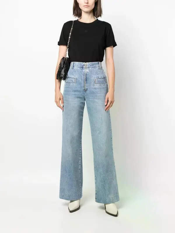 Sandro High-waisted Wide-leg Jeans