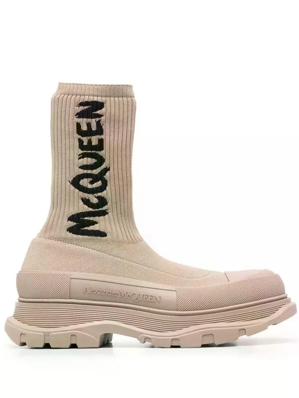 Alexander McQueen Tread Sock-style Boots - Neutrals