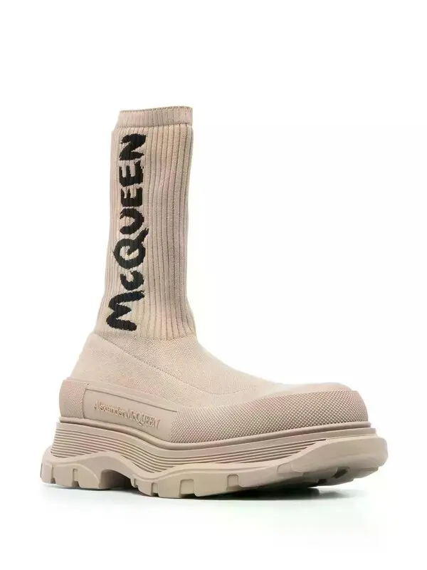 Alexander McQueen Tread Sock-style Boots - Neutrals