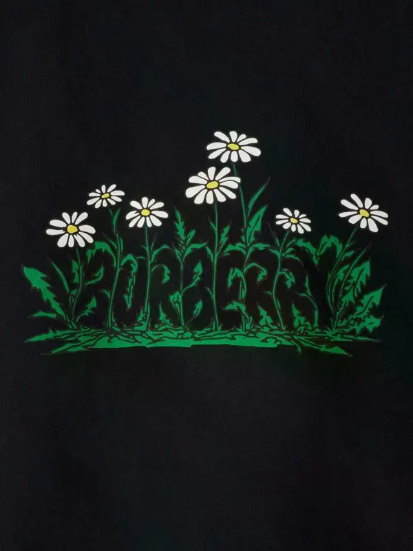 Burberry Daisy Logo Cotton T-shirt - Black