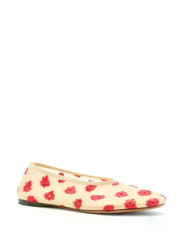 Proenza Schouler Floral-embroidered Ballet Flats