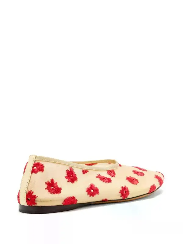 Proenza Schouler Floral-embroidered Ballet Flats
