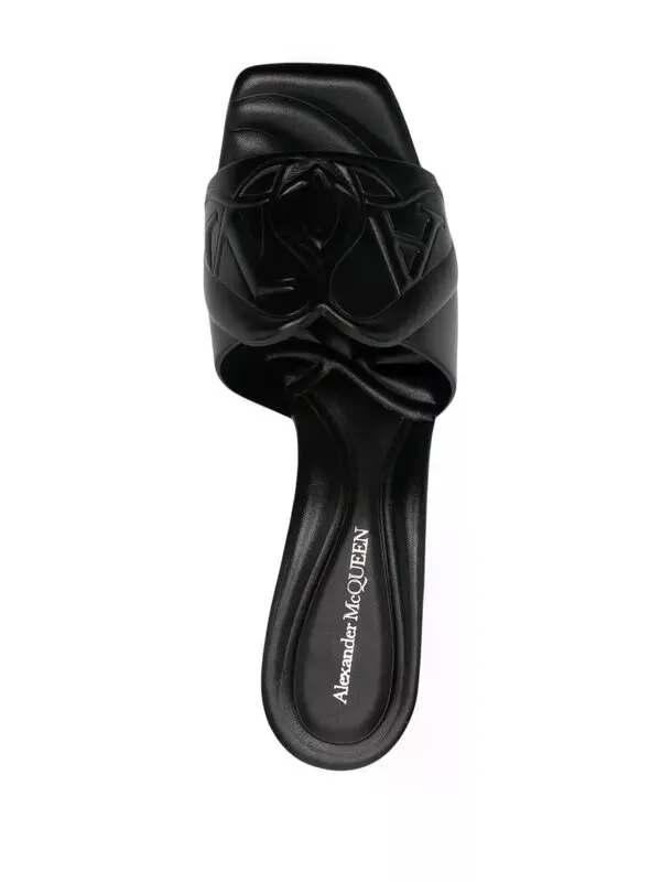Alexander McQueen Seal Heeled Sandals - Black