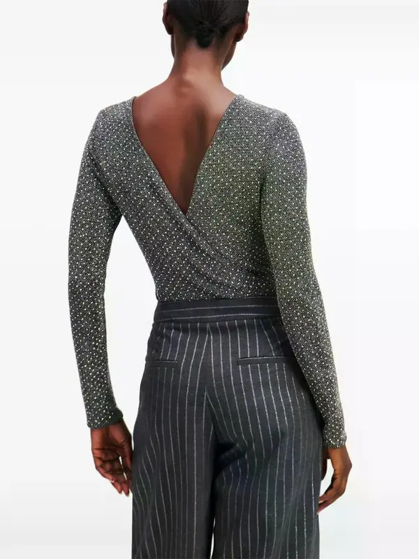Karl Lagerfeld Crystal-embellished Bodysuit