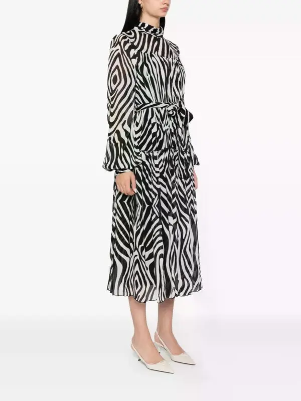 Diane Von Furstenberg Kent Zebra Print Midi Dress