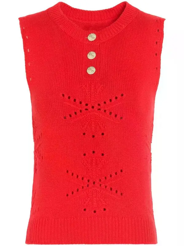 BARRIE Perforated-motif Top