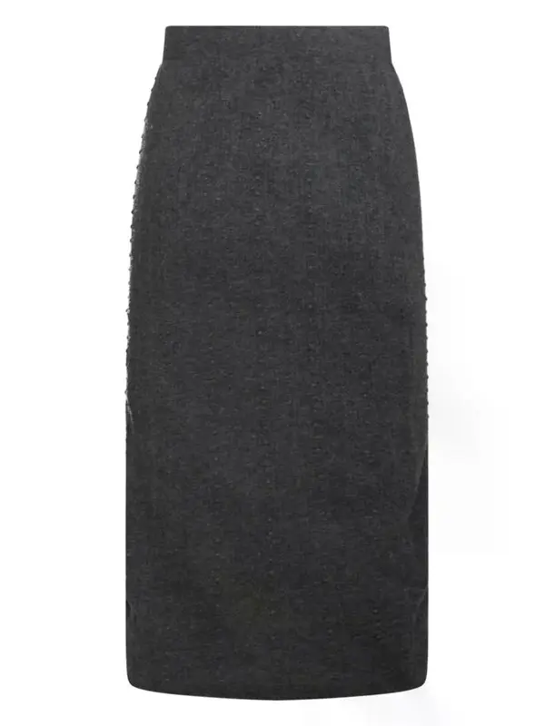 Fabiana Filippi Platinum Bubble-stitch Midi Skirt