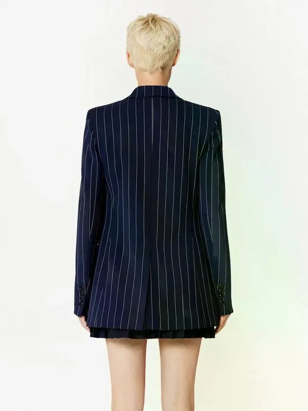 AMI Paris Striped Single-breasted Blazer