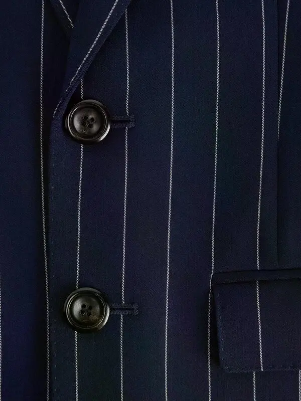 AMI Paris Striped Single-breasted Blazer
