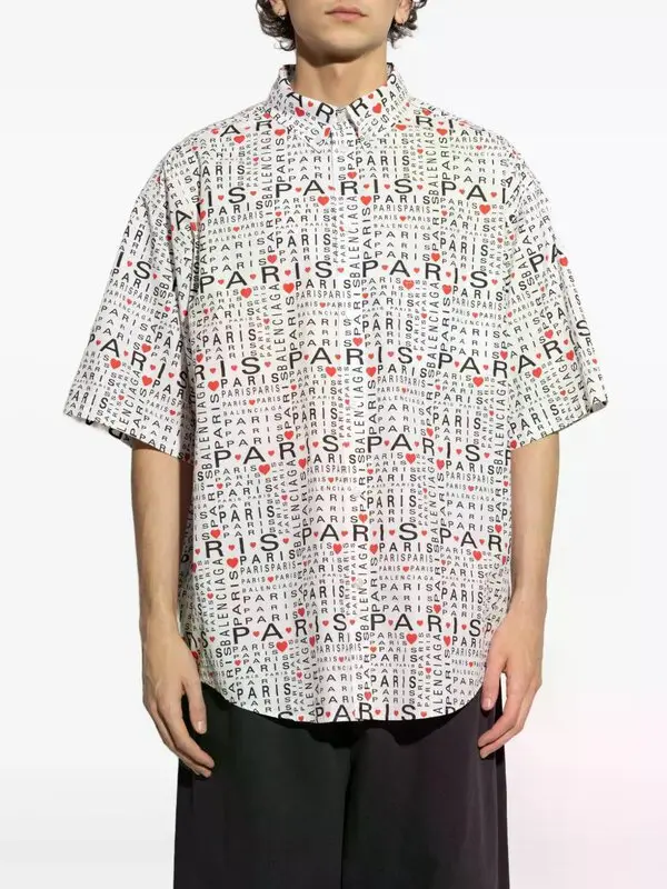 Balenciaga Logo-print Shirt - White