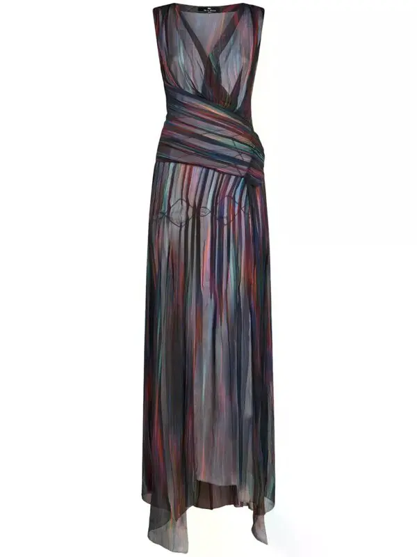 Etro Printed Silk Maxi Dress