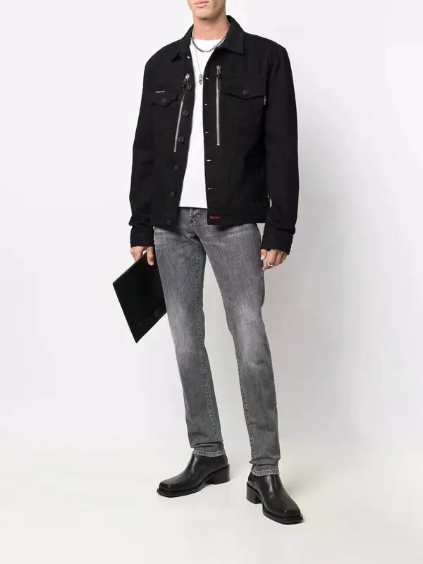 Philipp Plein Low-rise Slim-fit Jeans - Grey