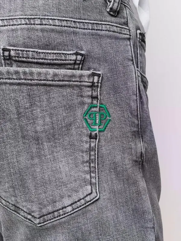 Philipp Plein Low-rise Slim-fit Jeans - Grey