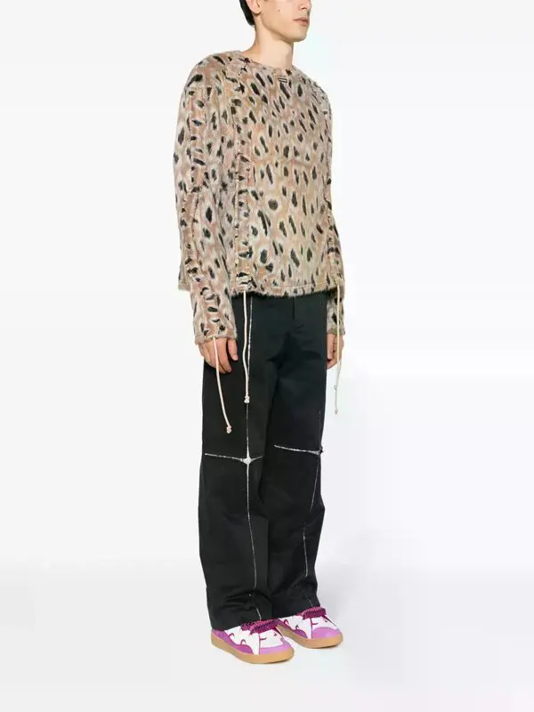 BLUEMARBLE Leopard-print Brushed-finish Jumper
