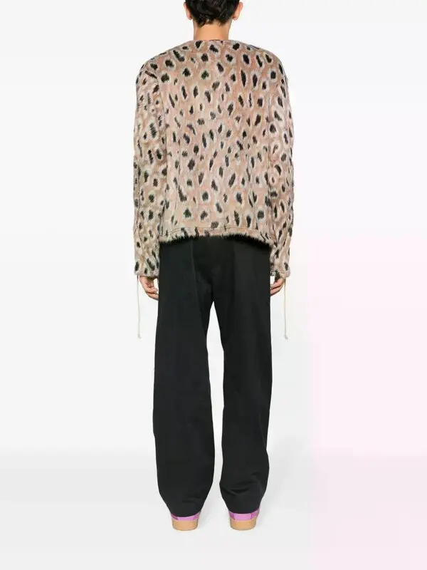 BLUEMARBLE Leopard-print Brushed-finish Jumper