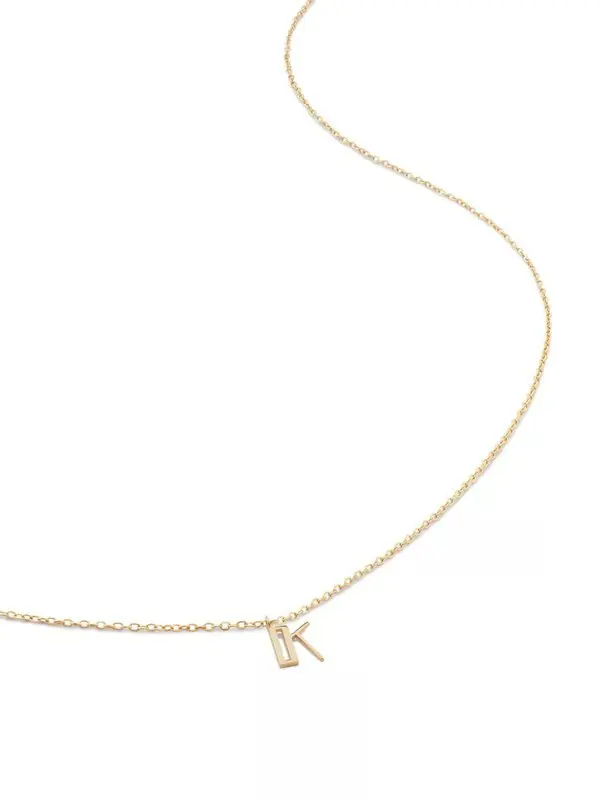 Monica Vinader 14kt Yellow Initial K Necklace - Gold