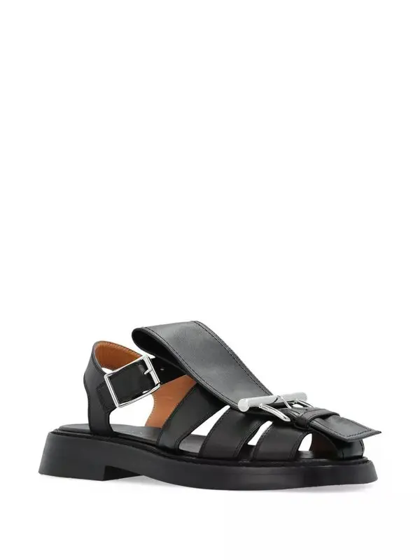 Alexander McQueen Leather Sandals - Black