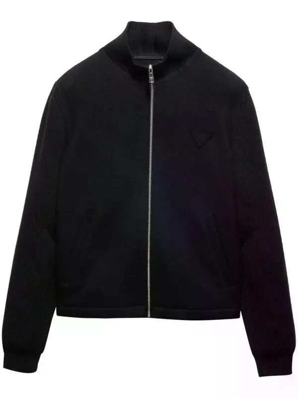 Prada Wool And Cashmere Zipper Cardigan