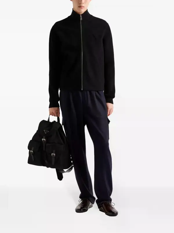 Prada Wool And Cashmere Zipper Cardigan