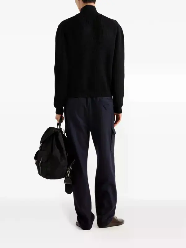 Prada Wool And Cashmere Zipper Cardigan