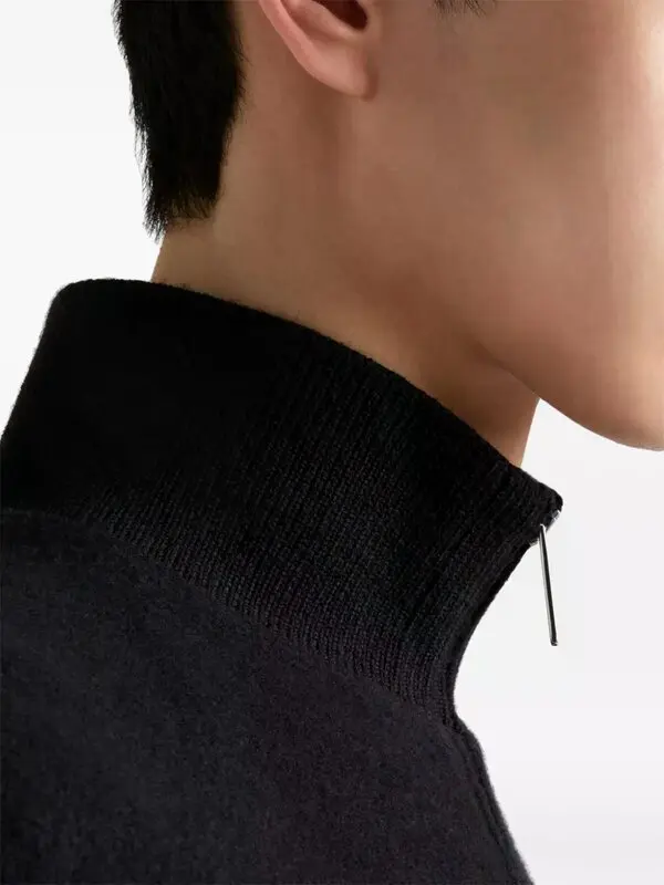 Prada Wool And Cashmere Zipper Cardigan