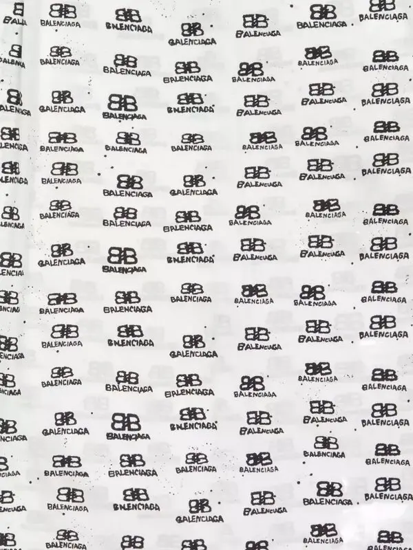 Balenciaga Monogram-pattern Print Shirt - White