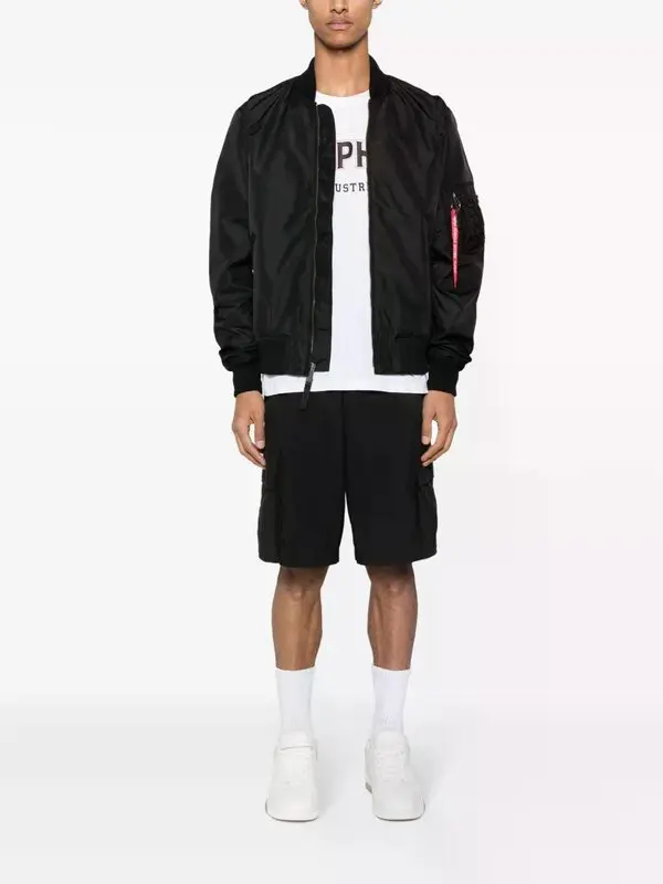 Alpha Industries Zip-sleeve Bomber Jacket - Black