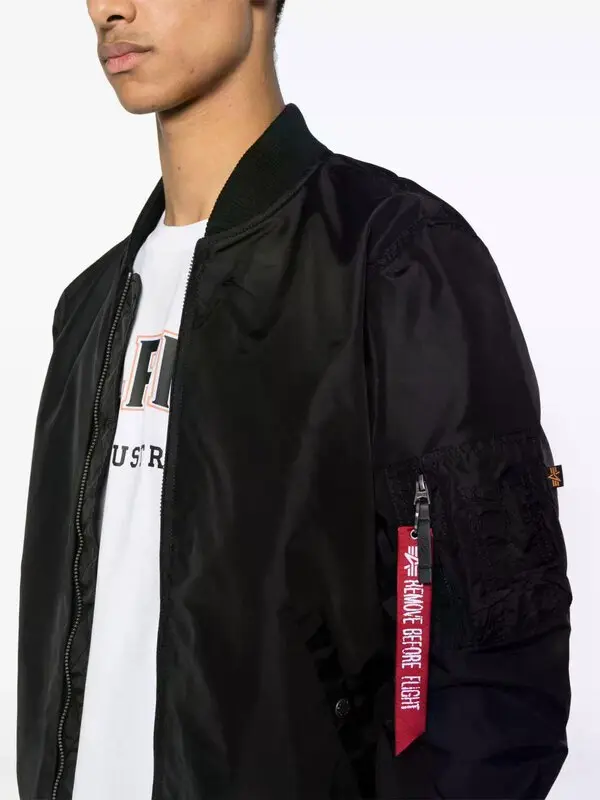 Alpha Industries Zip-sleeve Bomber Jacket - Black